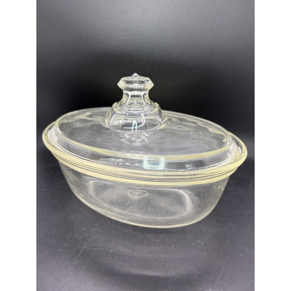 Kitchen | 1915 1919 Antique Pyrex Oval Bakingcasserole 5 Hw Lid X 825 L ...